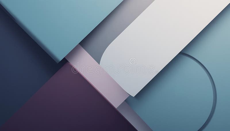 Abstract Geometric Design with Overlapping Shapes and Muted Color ...