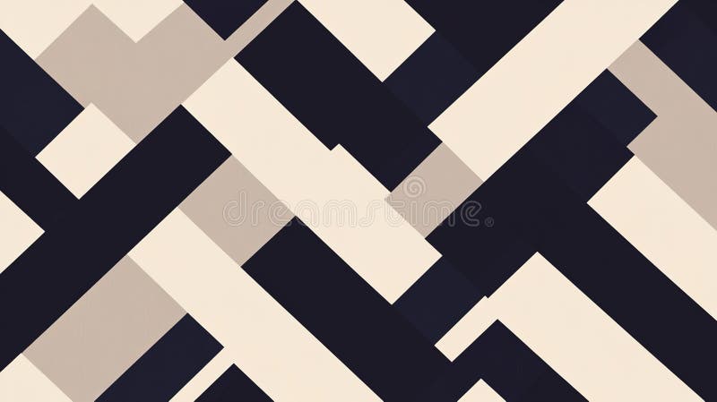 Abstract Geometric Design with Overlapping Shapes in Neutral Tones and ...