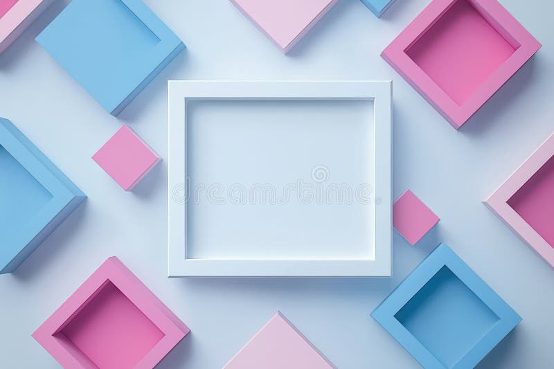 Pastel Colored Squares Geometric Shapes Design Stock Photos - Free ...