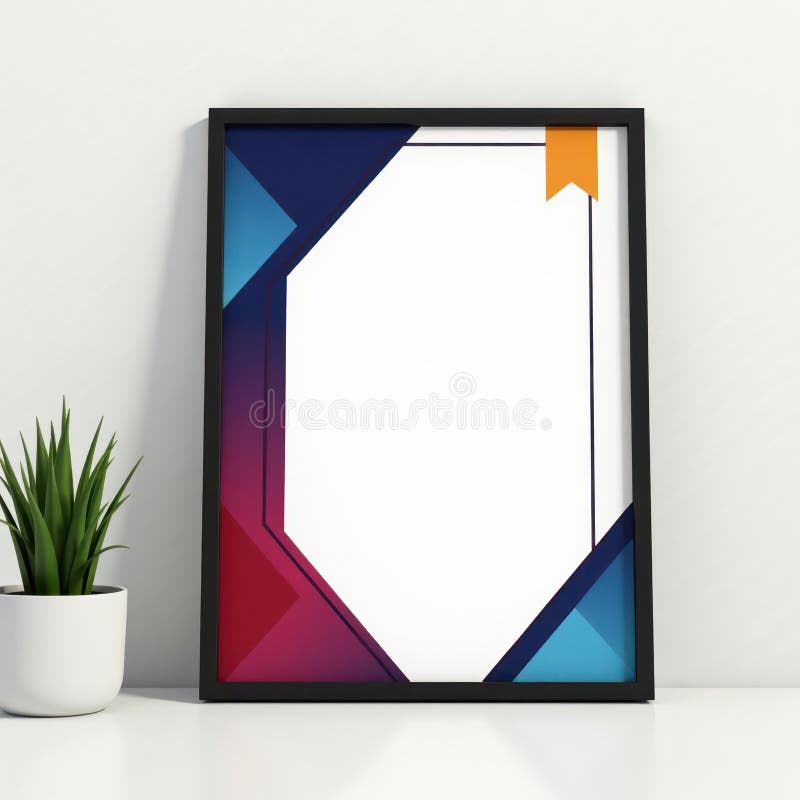 Abstract Geometric Design, Professional Certificate Layout, Simple ...