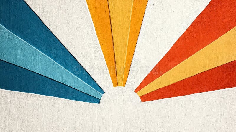 Abstract Geometric Design with Radiant Lines in Vibrant Colors on ...