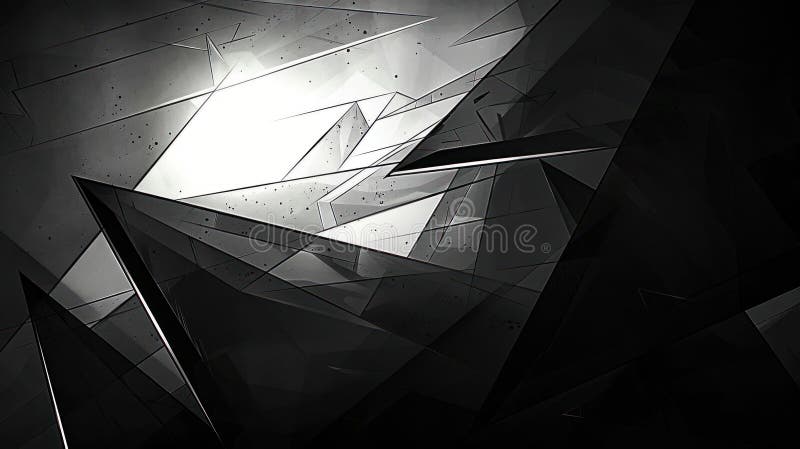 Abstract Geometric Design With Sharp Angles And Contrasting Light Creating A Dynamic Visual