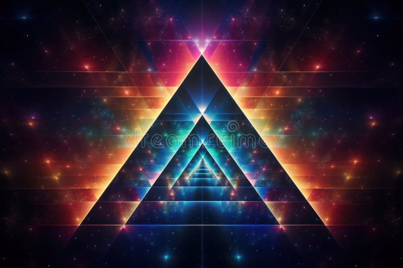 Abstract Geometric Design in Space, Features Diamond Shape with ...