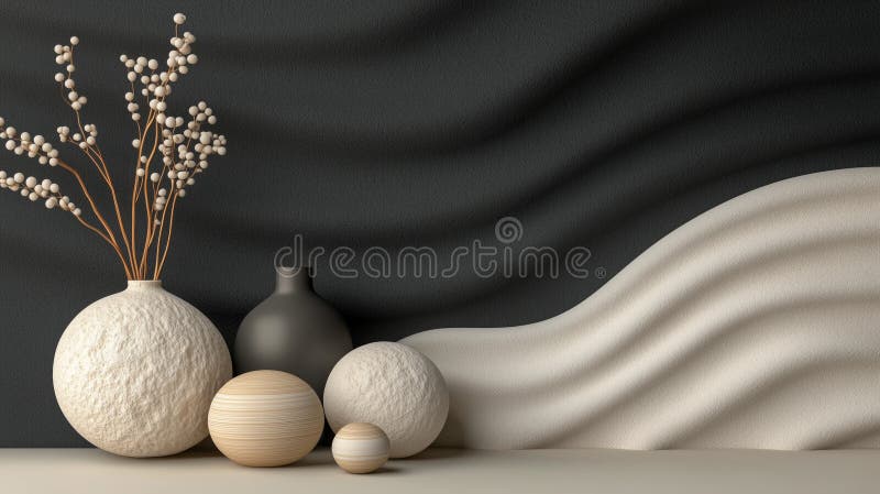 Abstract Geometric Design with Spheres and Lines in Elegant Interior ...