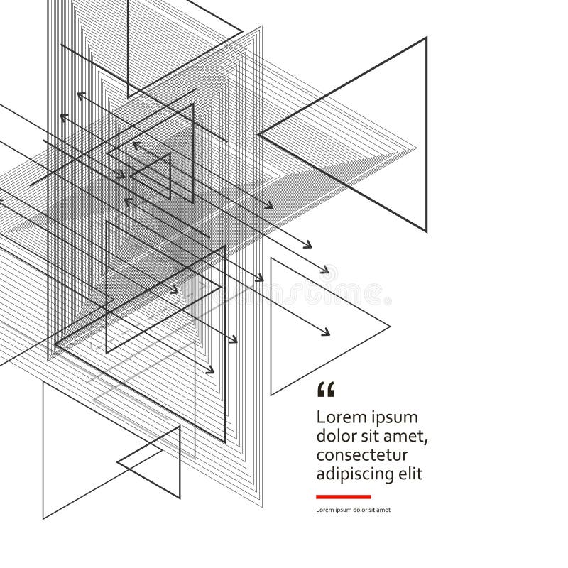 Abstract Geometric Design. Tech Template Pattern Shapes Decoration ...