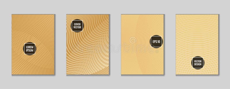 Halftone Cover Page Templates Vector Set. Stock Vector - Illustration ...