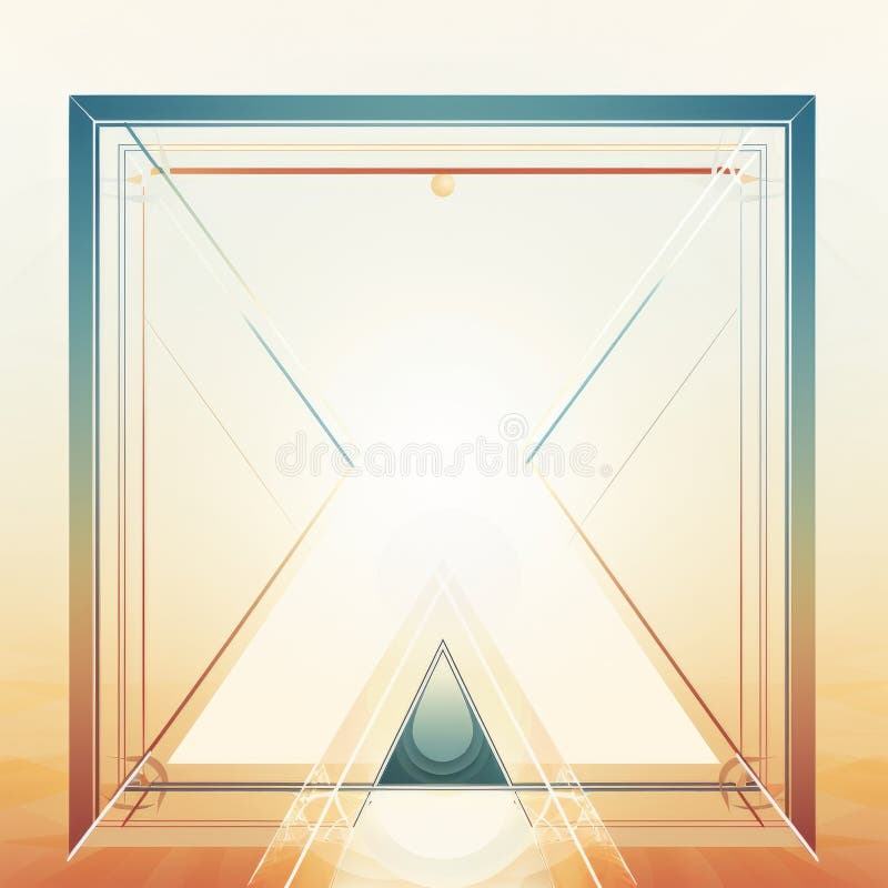 An Abstract Geometric Design with a Triangle in the Center Stock ...