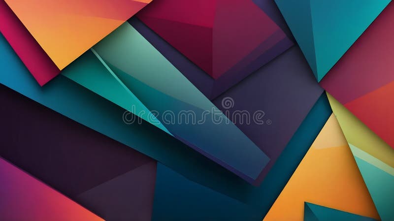 Abstract Geometric Design with Triangles, Circles, and a Bold Gradient ...