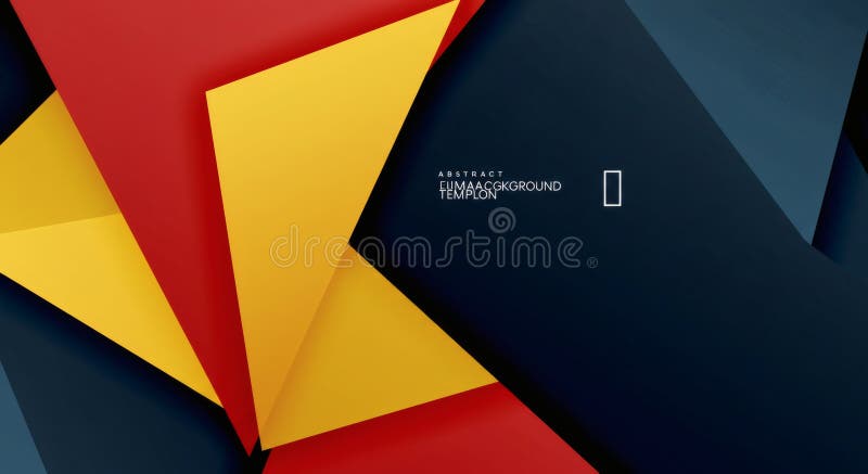 Abstract Geometric Design with Triangles in Red Yellow and Blue Stock ...
