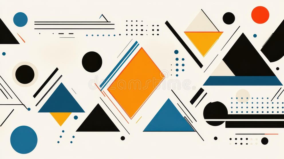 Abstract Geometric Designs Featuring Triangles and Textures Create a Unique Modern Backdrop for ...