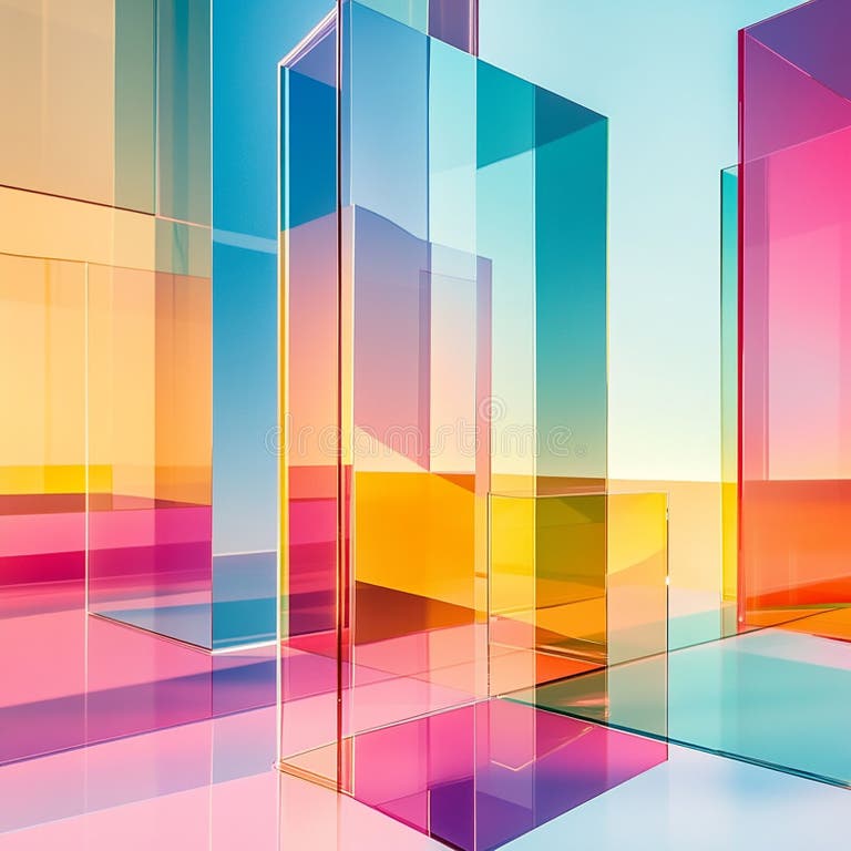 Abstract Geometric Desktop Wallpaper Design Stock Illustration ...