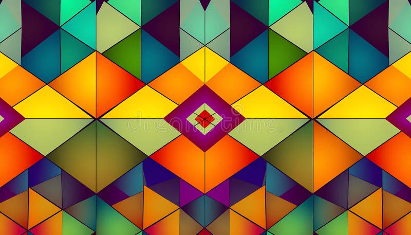 Geometric Diamond Shapes Abstract, Colorful Pattern Design, Stock Photo ...