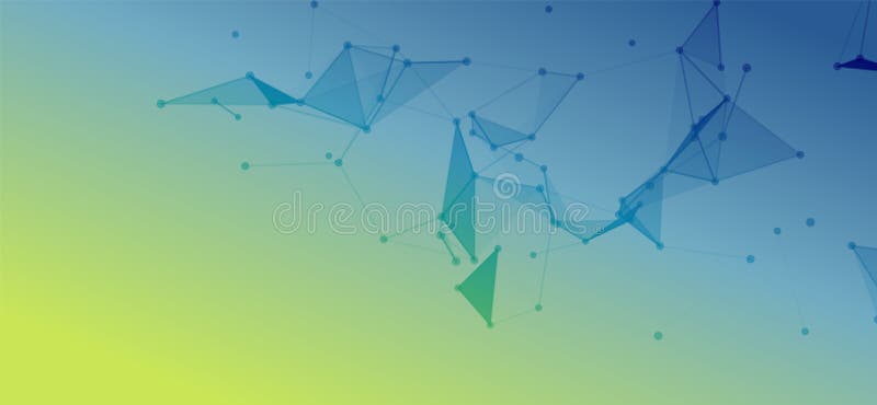 Abstract Geometric Digital Network Connected Points Gradient Background ...