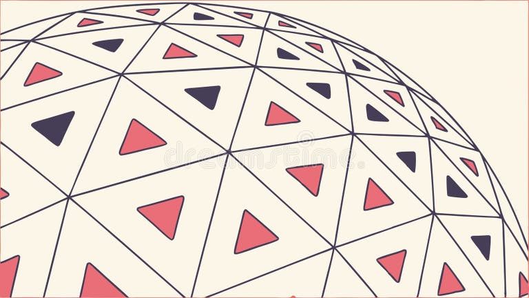 Abstract Geometric Dome Structure Made of Triangle Patterns. Vector ...