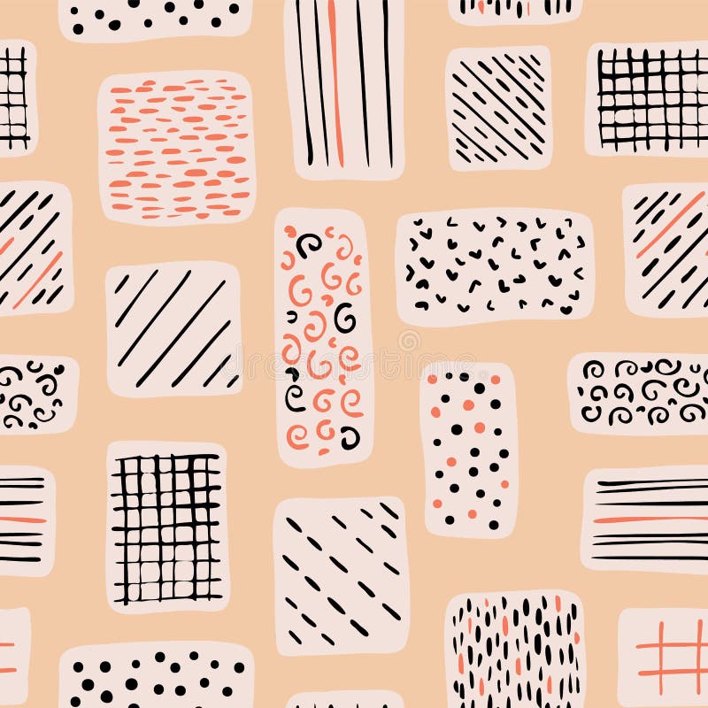 Abstract Geometric Doodle Shapes Stock Vector - Illustration of boxes ...