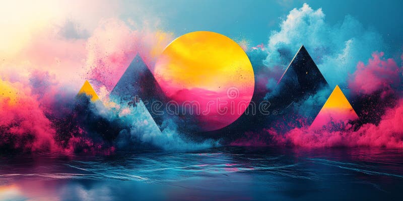 Abstract Geometric Echoes stock illustration. Illustration of ...