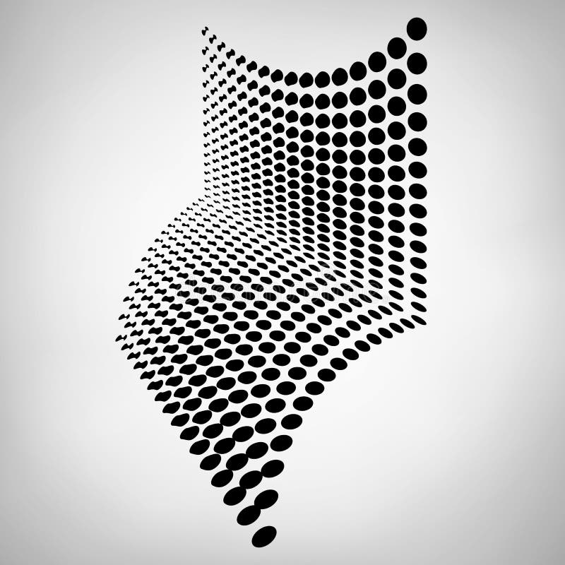 Abstract Geometric Element with Distortion Effect Stock Vector ...