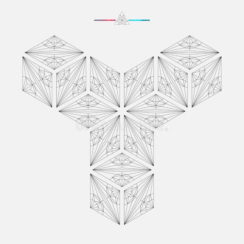 Geometric Element, Intertwined Design Stock Vector - Illustration of ...