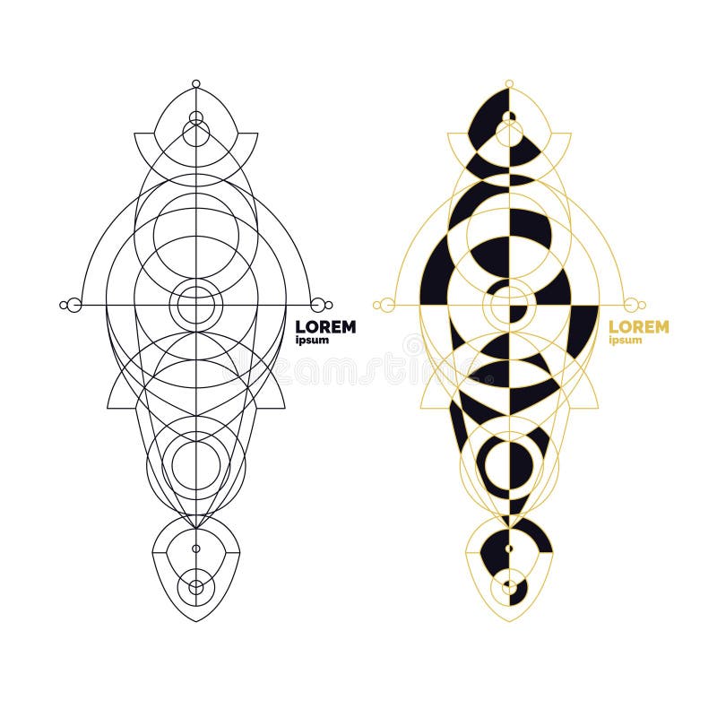 Abstract Geometric Element. the Poster with the Flat Figures Stock ...