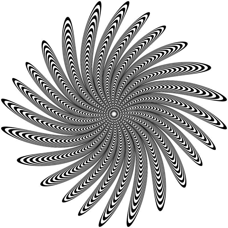 Abstract Geometric Element. Rotating Shape of Radial Lines with Stock ...