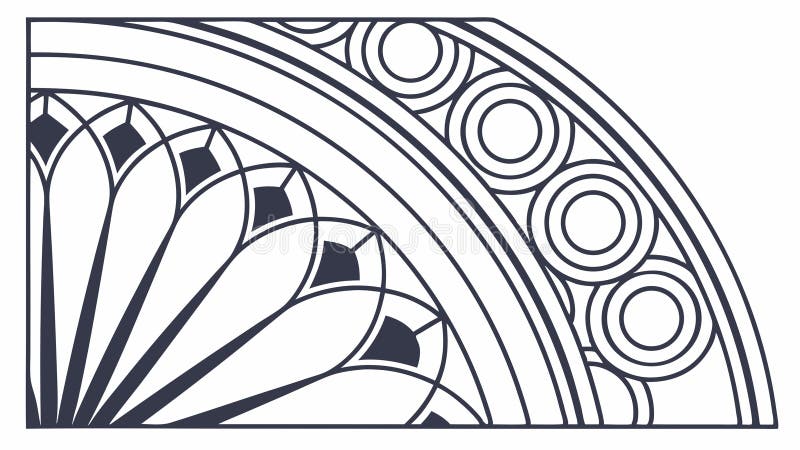 Abstract Geometric Fan Pattern Vector, Modern and Decorative Design ...