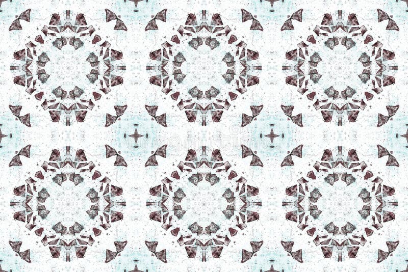 Abstract Geometric Fantasy Ornamental Textil Seamless Pattern on White ...