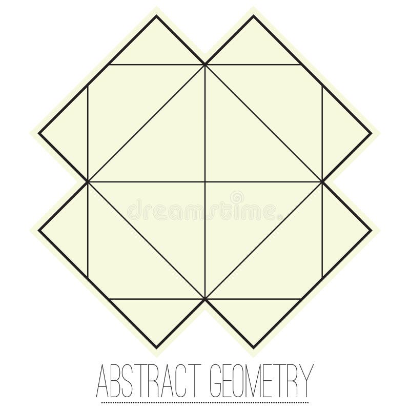 Abstract Geometric Figure with Square Stock Vector - Illustration of ...