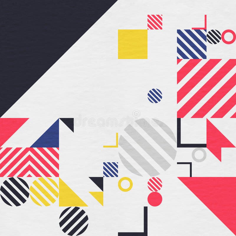 Abstract Geometric Figures, Bauhaus Background Stock Illustration ...