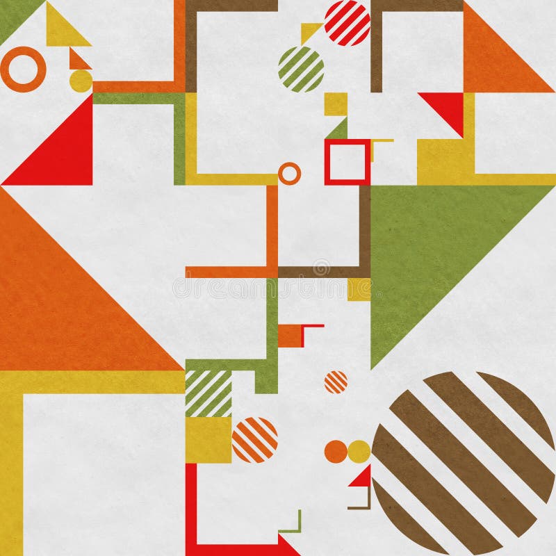 Abstract Geometric Figures, Bauhaus Background Stock Image - Image of ...