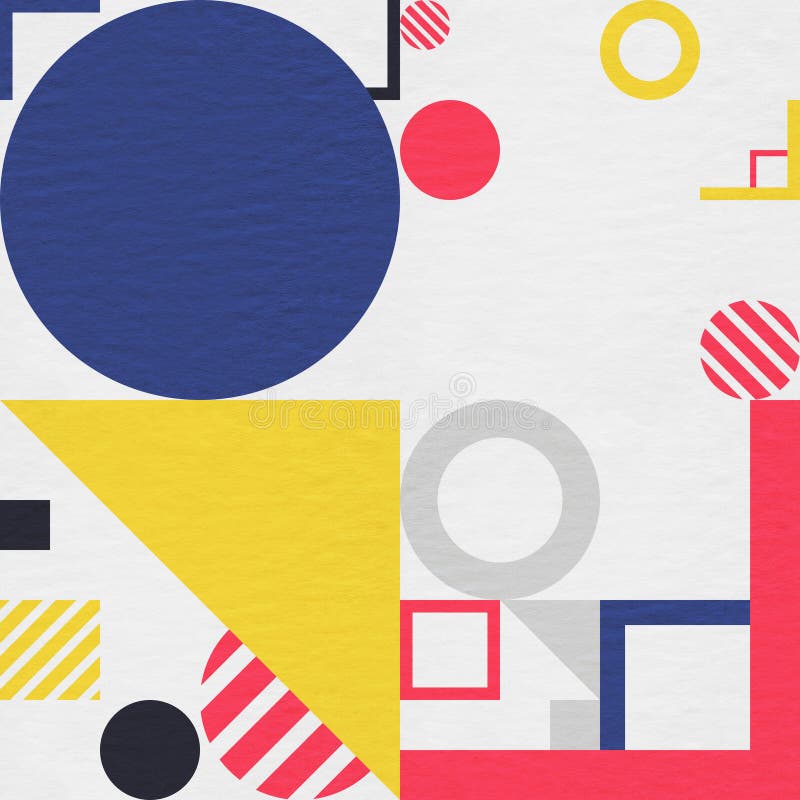 Abstract Geometric Figures, Bauhaus Background Stock Illustration ...