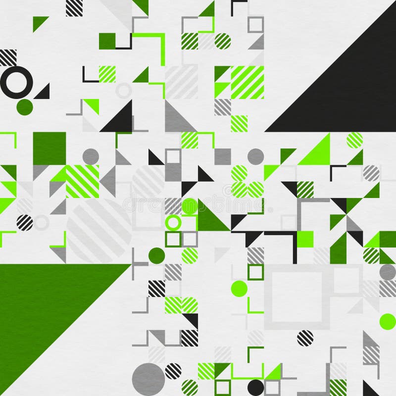 Abstract Geometric Figures, Bauhaus Background Stock Illustration ...