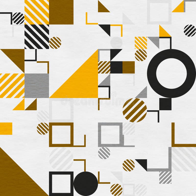 Abstract Geometric Figures, Bauhaus Background Stock Illustration ...