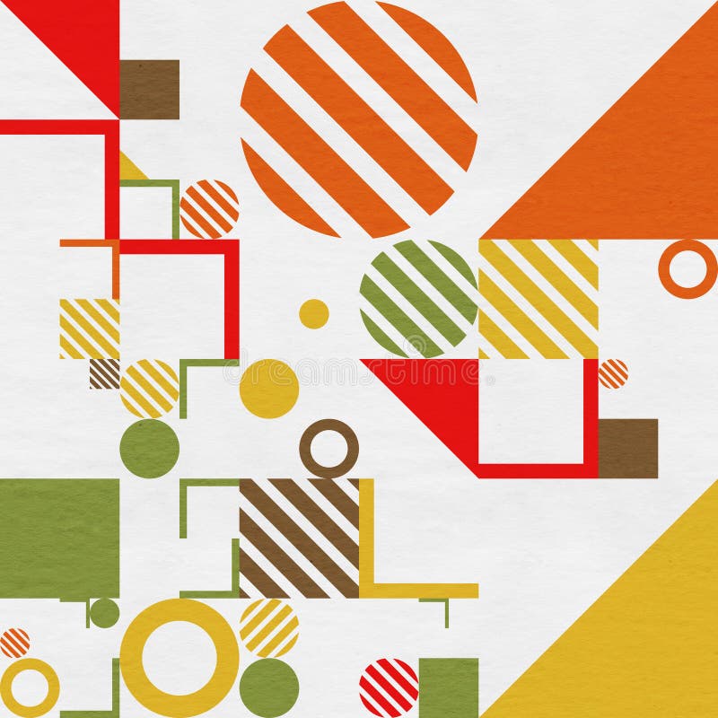 Abstract Geometric Figures, Bauhaus Background Stock Illustration ...
