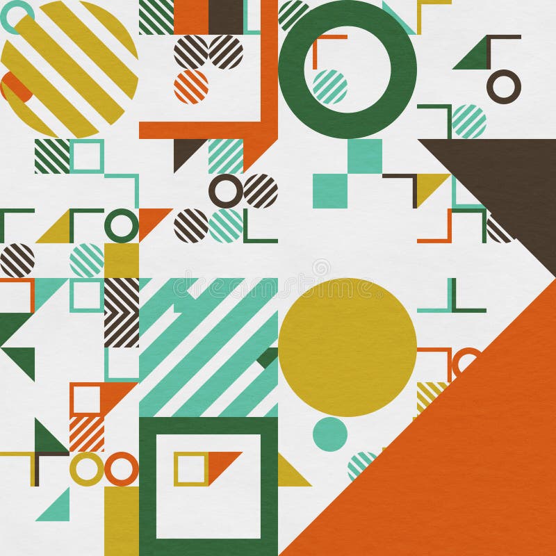 Abstract Geometric Figures, Bauhaus Background Stock Illustration ...