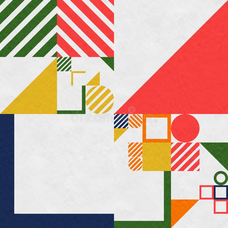 Abstract Geometric Figures, Bauhaus Background Stock Illustration ...
