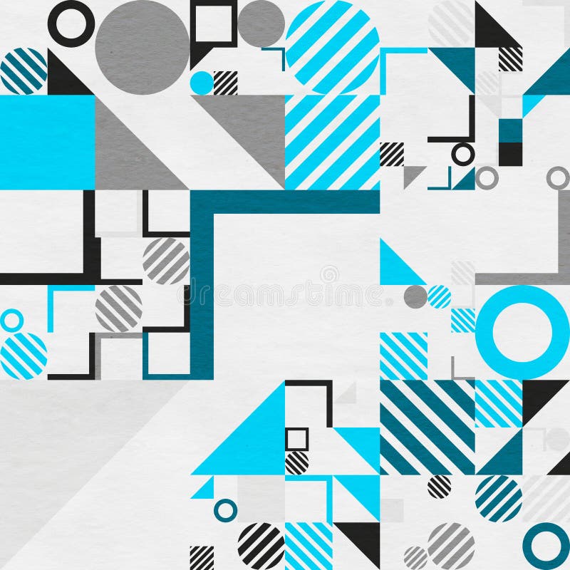 Abstract Geometric Figures, Bauhaus Background Stock Illustration ...