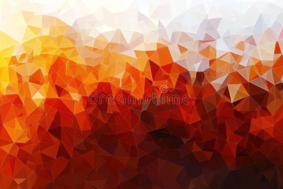 Abstract Geometric Fire Design with Warm Tones for Modern Art Projects ...