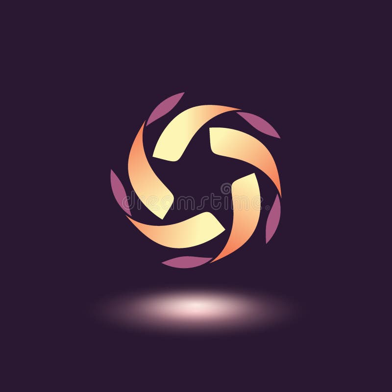 The Abstract Geometric Fish Logo Concept Creates a Circle Formation and ...