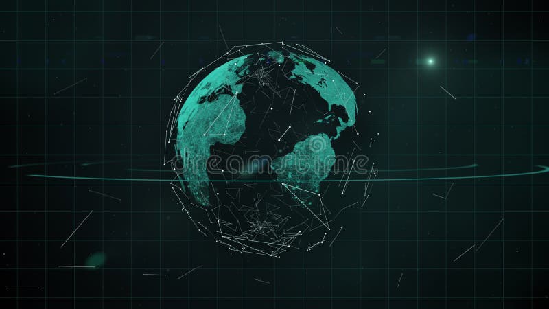 Abstract Geometric Floating Planet and Tiny Line Particles on the Black ...