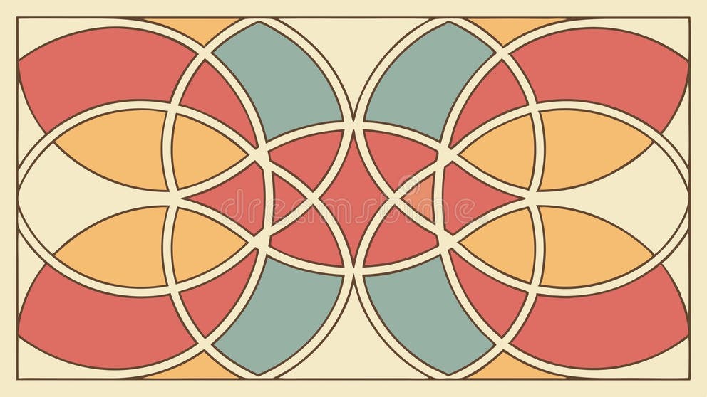 Abstract Geometric Floral Interlocking Pattern Vector, Vector Design ...