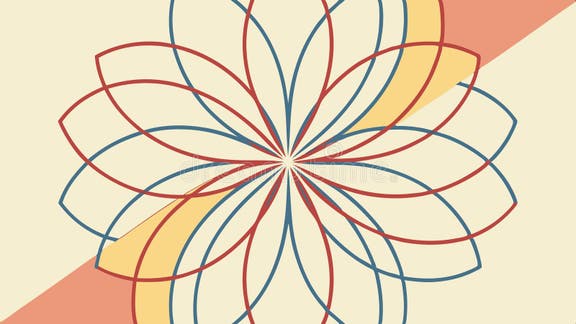 Abstract Geometric Floral Pattern, Ornamental Design Element Artwork ...