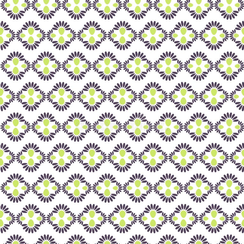 Abstract Geometric Flower Seamless Pattern. Stock Vector - Illustration ...