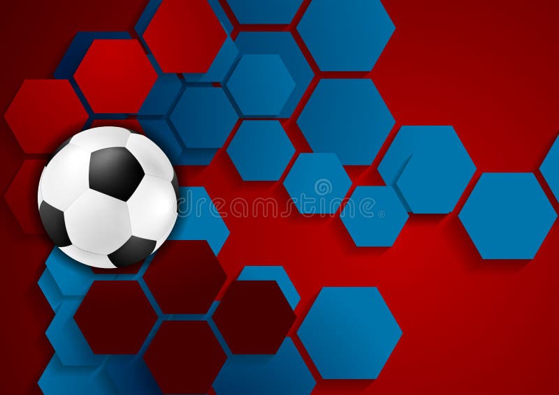 Geometric Football Hexagonal Tiles Background with Stock Vector ...