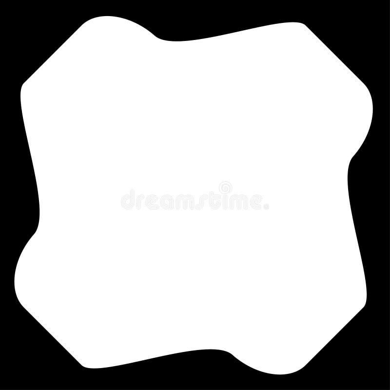 Abstract Geometric Form, Shape. Distorted, Deformed Patch Element Stock ...