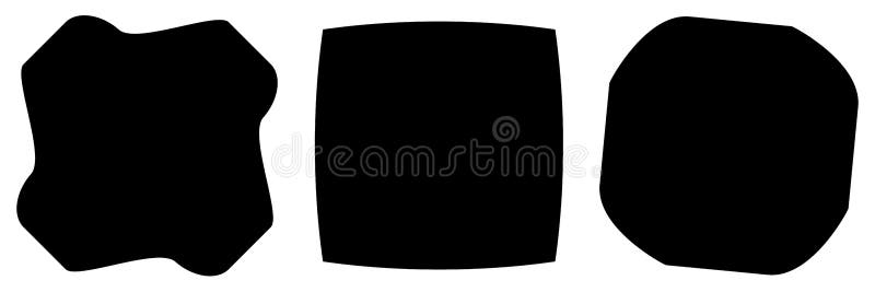 Abstract Geometric Form, Shape. Distorted, Deformed Patch Element Stock ...