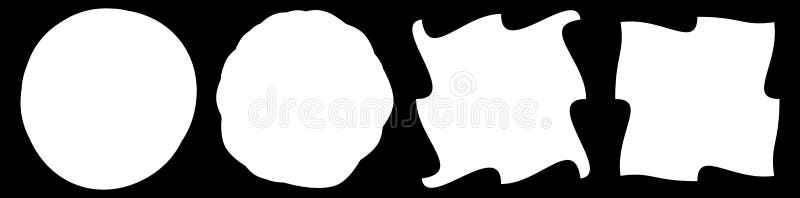 Abstract Geometric Form, Shape. Distorted, Deformed Patch Element Stock ...