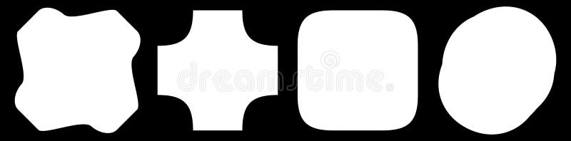 Abstract Geometric Form, Shape. Distorted, Deformed Patch Element Stock ...
