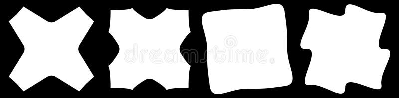 Abstract Geometric Form, Shape. Distorted, Deformed Patch Element Stock ...