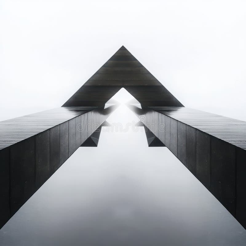 Abstract Geometric Forms in Symmetrical Arrangement Stock Illustration ...