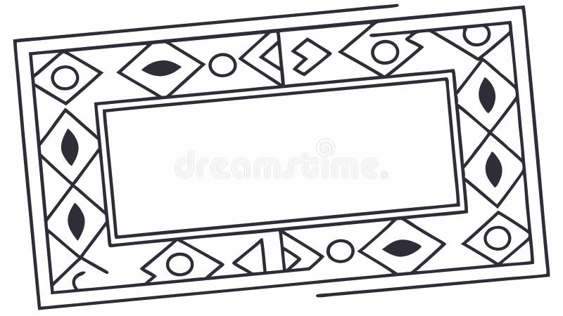 Abstract Geometric Frame Border, Modern Design, Decorative Element ...